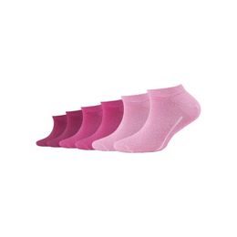 Camano Sneakersocken (Packung, 6-Paar) Hoher Anteil an gekämmter Baumwolle, rosa