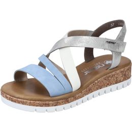 Rieker Sandalen, Kunstleder, Keilabsatz, für Damen, blau, 39