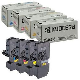 Kyocera TK-5220K/C/M/Y schwarz, cyan, magenta, gelb Toner, 4er-Set