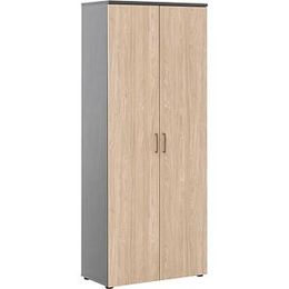 MÖBELPARTNER MÖBELPARTNER Aktenschrank 1500, 701717 anthrazit, eiche hell 4 Fachböden 80,2 x 41,0 x 199,7 cm