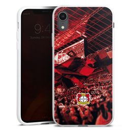 DeinDesign iPhone Xr Handy Silikon H&uuml;lle Case wei&szlig; Handyh&uuml;lle Merchandise Official Licensed Product Bayer 04 Leverkusen Silikon Case