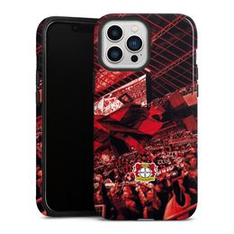DeinDesign iPhone 13 Pro Max Handy Panzer Handyh&uuml;lle robuste Outdoor H&uuml;lle Schutzh&uuml;lle gl&auml;nzend Merchandise Official Licensed Product Bayer 04 Leverkusen Tough 