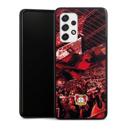 DeinDesign Galaxy A53 5G Handy Silikon H&uuml;lle Case schwarz Handyh&uuml;lle Merchandise Bayer 04 Leverkusen Official Licensed Product