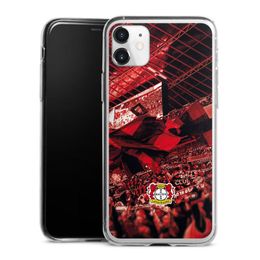 DeinDesign iPhone 11 Handy Slim Case Silikon Handyh&uuml;lle transparent H&uuml;lle extra d&uuml;nn Official Licensed Product Bayer 04 Leverkusen Merchandise Silikon Slim Case