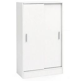 Wohnling Schiebetürenschrank, WL5.817 weiß 2 Fachböden 60,0 x 29,0 x 108,0 cm