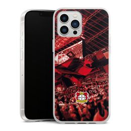 DeinDesign iPhone 13 Pro Max Handy Silikon H&uuml;lle Case transparent Handyh&uuml;lle Merchandise Official Licensed Product Bayer 04 Leverkusen Silikon Case