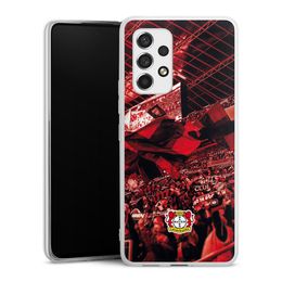 DeinDesign Galaxy A53 5G Handy Silikon H&uuml;lle Case transparent Handyh&uuml;lle Merchandise Bayer 04 Leverkusen Official Licensed Product Silikon Case