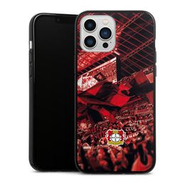 DeinDesign iPhone 13 Pro Max Handy Silikon H&uuml;lle Case schwarz Handyh&uuml;lle Merchandise Official Licensed Product Bayer 04 Leverkusen