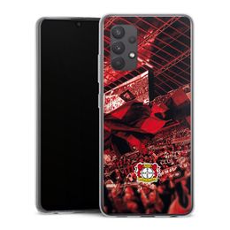 DeinDesign Galaxy A32 4G Handy Silikon H&uuml;lle Case transparent Handyh&uuml;lle Merchandise Official Licensed Product Bayer 04 Leverkusen Silikon Case