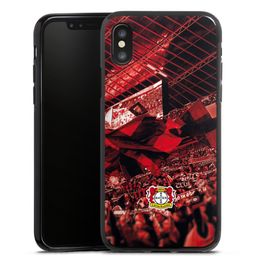 DeinDesign iPhone X Handy Silikon H&uuml;lle Case schwarz Handyh&uuml;lle Merchandise Official Licensed Product Bayer 04 Leverkusen