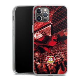 DeinDesign iPhone 12 Pro Max Handy Silikon H&uuml;lle Case transparent Handyh&uuml;lle Official Licensed Product Bayer 04 Leverkusen Merchandise Silikon Case