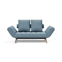 3-Sitzer INNOVATION LIVING TM "Ghia Schlafsofa" Sofas Gr. B/H/T: 178cm x 83cm x 93cm, Füsse: Massivholz, blau (hellblau) eine große Liegefläche mit geringer Stellfläche, beidseitig abklappbar