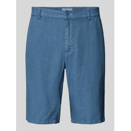 Brax Regular Fit Leinenbermudas mit elastischem Bund Modell 'BALU'