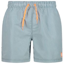 CMP - Beach Shorts Stripes - Badehose Gr 46 grau/türkis