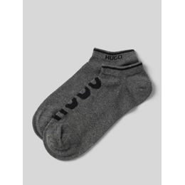 Sneakersocken mit Label-Print im 2er-Pack