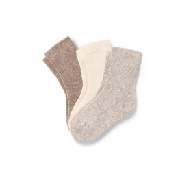Tchibo 3 Paar Socken - Hellbraun/Meliert - Baby - Gr.: 23-26