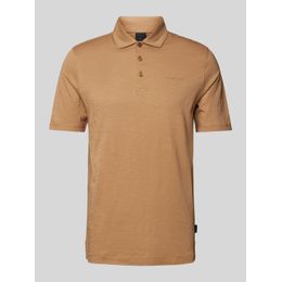 Bugatti Slim Fit Poloshirt im unifarbenen Design