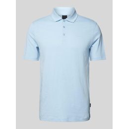 Bugatti Slim Fit Poloshirt im unifarbenen Design