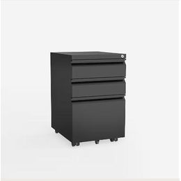 FlexiSpot Büro-Rollcontainer mit Schublade unter Schreibtisch RC3 Farbe:Schwarz