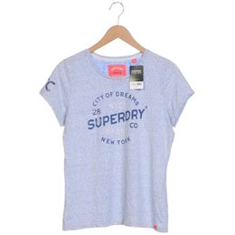 Superdry Damen T-Shirt, blau, Gr. 44