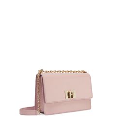 Furla Umhängetasche, Leder, Twist-Lock, für Damen, rosa