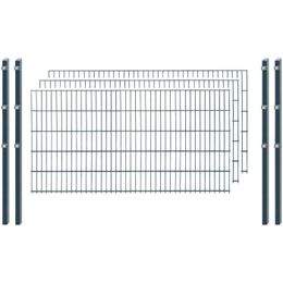 Arvotec Doppelstabmattenzaun EXCLUSIVE 103 zum Einbetonieren, (Set), Zaunhöhe 103 cm, Zaunlänge 2 - 60 m, grau