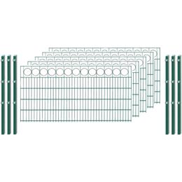 Arvotec Doppelstabmattenzaun EXCLUSIVE 100 zum Einbetonieren "Ring" mit Zierleiste, (Set), Zaunhöhe 100 cm, Zaunlänge 2 - 60 m, grün