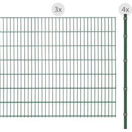 Arvotec Doppelstabmattenzaun ESSENTIAL 143 zum Einbetonieren, (Set), Zaunhöhe 143 cm, Zaunlänge 2 - 60 m, grün