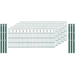 Arvotec Doppelstabmattenzaun EXCLUSIVE 80 zum Einbetonieren "Ring" mit Zierleiste, (Set), Zaunhöhe 80 cm, Zaunlänge 2 - 60 m, grün