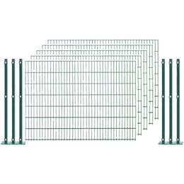 Arvotec Doppelstabmattenzaun EASY 143 zum Aufschrauben, (Set), Zaunhöhe 143 cm, Zaunlänge 2 - 60 m, grün