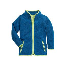 Playshoes Fleecejacke Jungen Gr&ouml;&szlig;e 86 royalblau / neonblau
