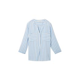 Tom Tailor Bluse Damen Gr&ouml;&szlig;e M hellblau / wei&szlig;