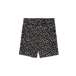 Tom Tailor Denim Damen Lockere Shorts, schwarz, Allover Print, Gr. XL