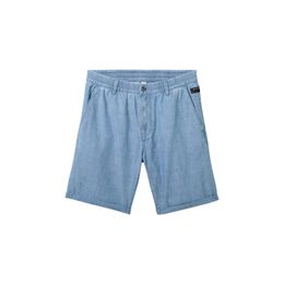Tom Tailor Denim Herren Regular Chambray Shorts, blau, Uni, Gr. XXL