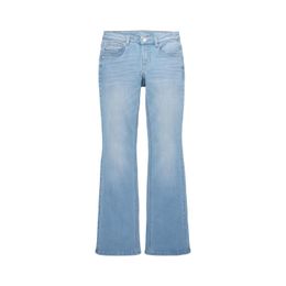 Tom Tailor Damen Alexa Narrow Bootcut Jeans, blau, Uni, Gr. 32/32