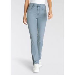Levi's 5-Pocket-Jeans LEVI'S "724 BUTTON SHANK" Gr. 32, Länge 32, blau (zippzazzle) Damen Jeans 5-Pocket-Jeans mit Reisverschlussdetail am Saum