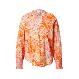 EMILY VAN DEN BERGH Bluse Damen Gr&ouml;&szlig;e XL cognac / orange / rosa / wei&szlig;