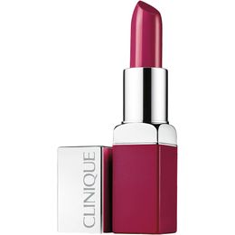 Clinique Pop Lip Color Lippenstift, Lippen Make-up, lippenstifte, Stift, pink (Raspberry Pop), langanhaltend/strahlend/schimmernd,