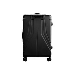 3 Tlg. Koffer-Set Schwarz mit 4 Rädern Hartschale mit Kantenschutz