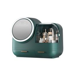 DOPWii Kosmetik-Koffer Schminkkoffer mit Spiegel und Ventilator