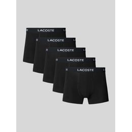 Lacoste Trunks mit elastischem Logo-Bund im 5er-Pack