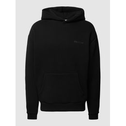 Review Hoodie mit Label-Applikation