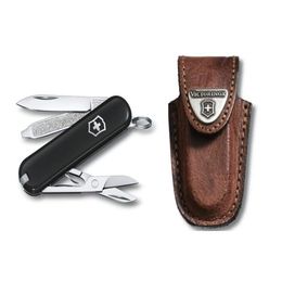 Victorinox Taschenmesser Victorinox Classic SD schwarz inkl. Lederetui