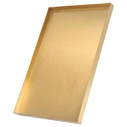 HIBNOPN Dekoschale Tablett Gold Deko Rechteckig