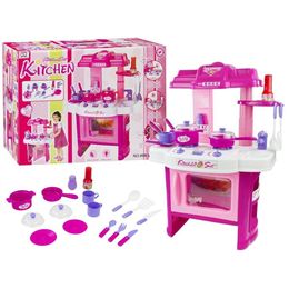 LEAN Toys Kinder-Küchenset Zubehör Spielzeugküche Backofen Kocher Batteriebetrieben Mädchen