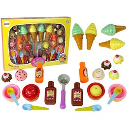 LEAN Toys Kinder-Küchenset Süßigkeiten-Se Eiscreme Muffins Kekse Saucen Löffel Kunststoff Kreativ