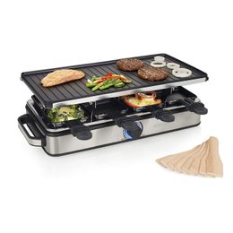 Princess Raclette, Gerät für 2-8 Personen Tischgrill Grillplatte wendbar Camping geeignet