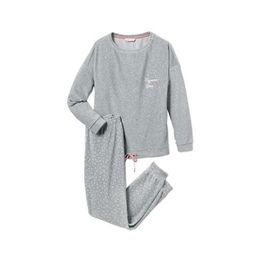 Tchibo Nicki-Pyjama - Weiss/Meliert - Gr.: M