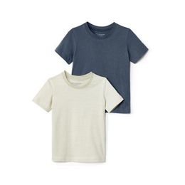Tchibo 2 Kinder-T-Shirts - Weiss/Gestreift - Kinder - Gr.: 86/92