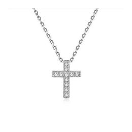 Karma Silberkette Halskette Damen mit Kreuz Anhänger Silber 925